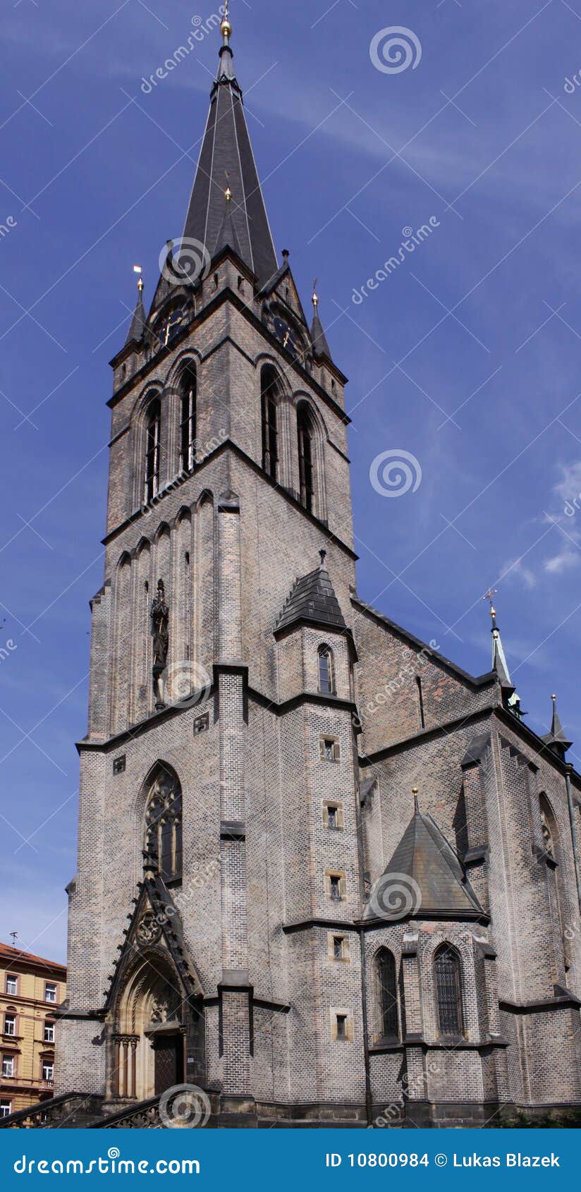 Neogothic Style in Prague - Saint Prokop Church Stock Photo - Image of ...