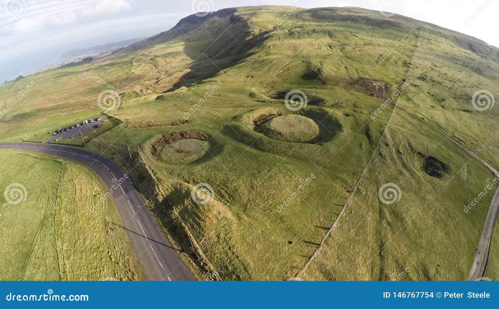 Neolithic Barrows at Kilwaughter Co. Antrim Northern Ireland Stock ...