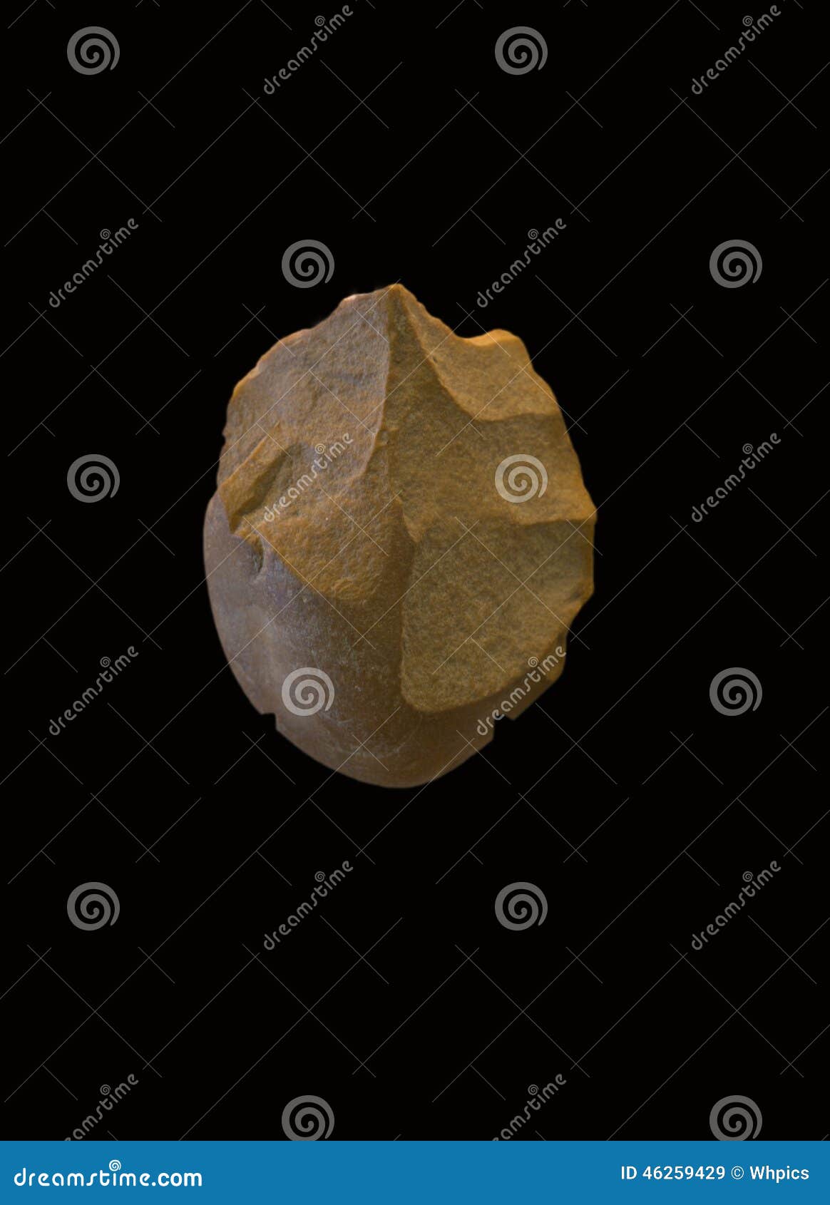 Lower Paleolithic Biface or Hand Axe Stock Image - Image of original ...