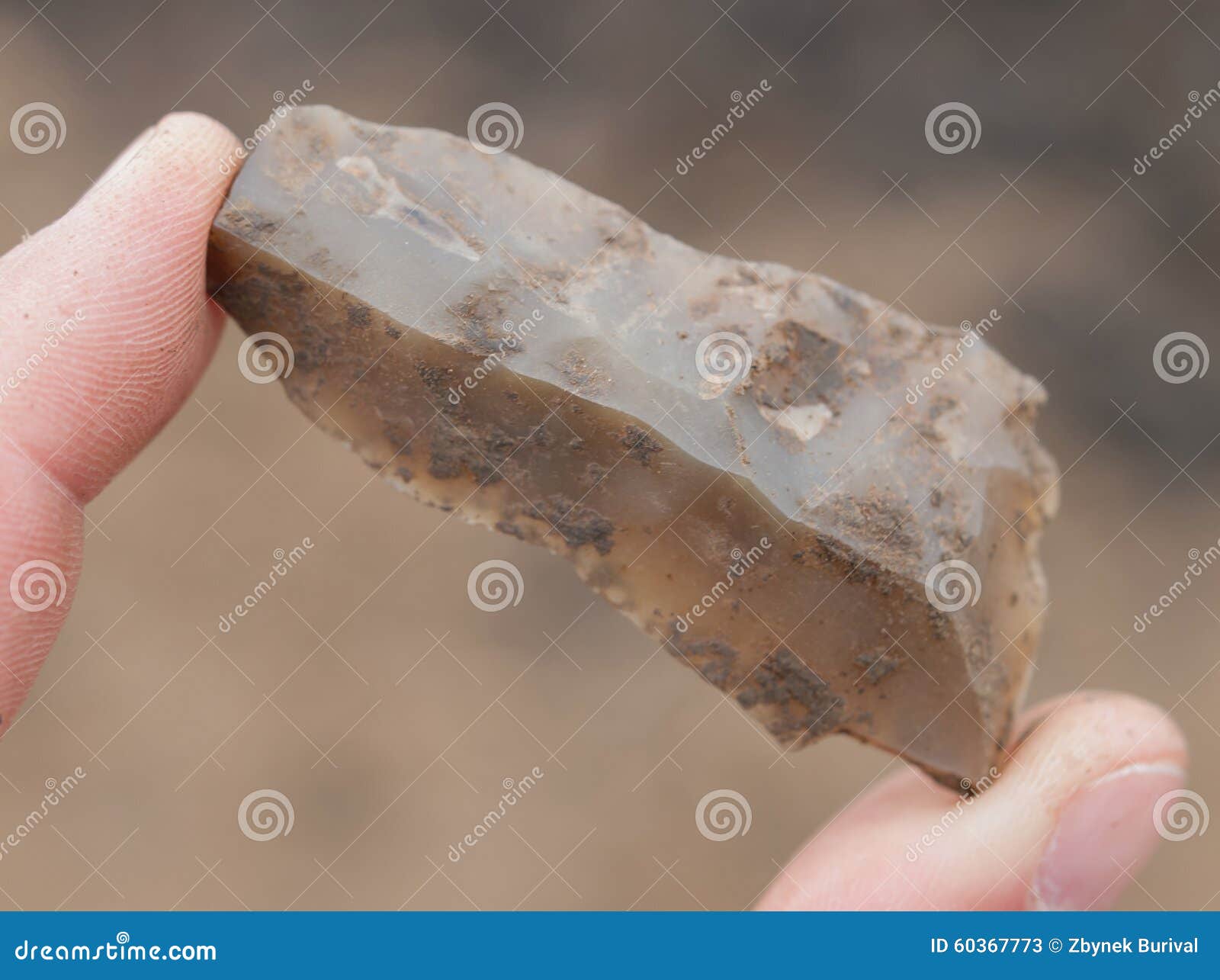 Neolithic flinstone blade stock image. Image of prehistoric - 60367773