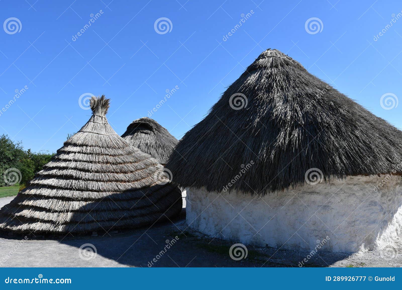 Neolithic Houses in Stonehenge Editorial Photography - Image of blue ...