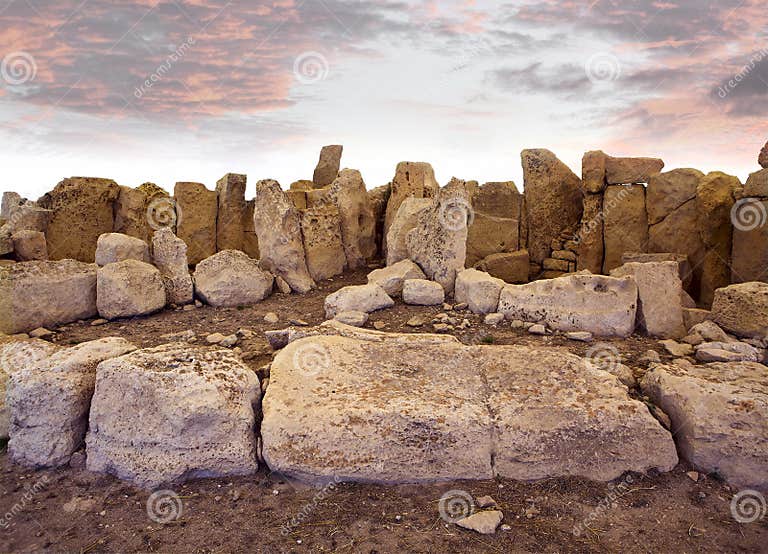 Neolithic temple, Malta stock photo. Image of hagar, temple - 26077356