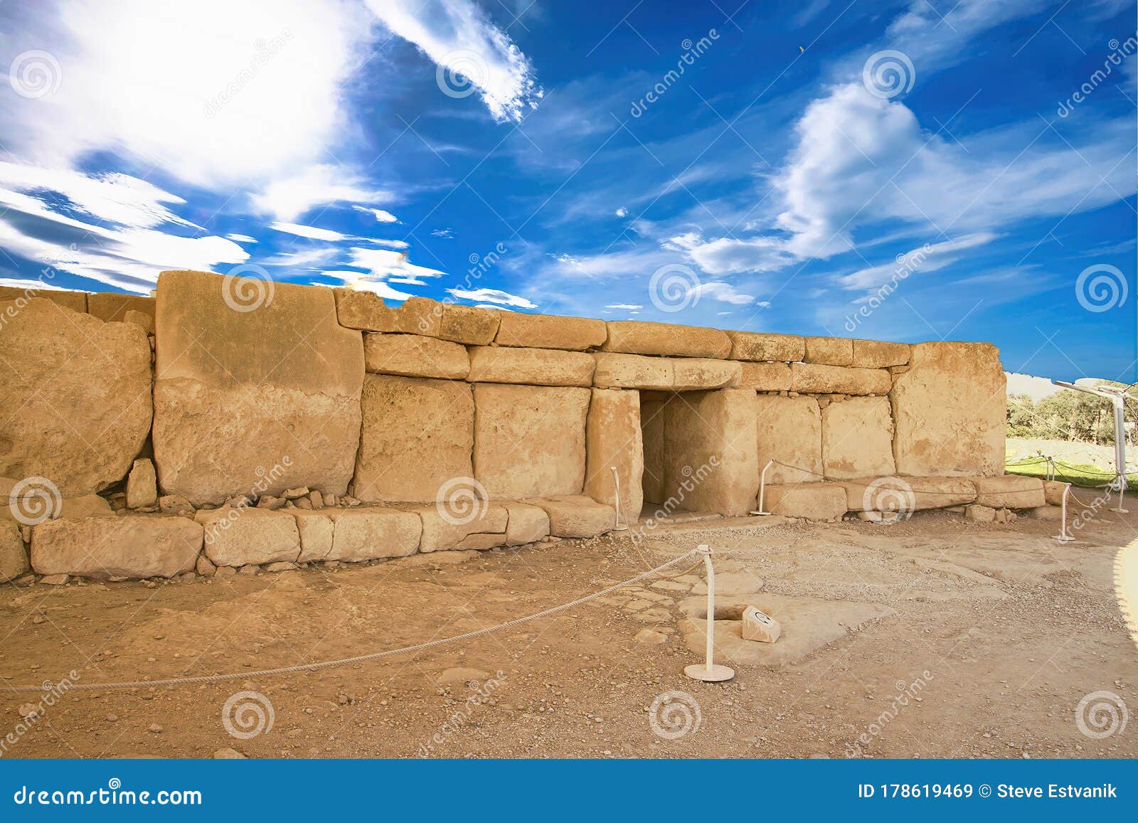 Neolithic Temples of Hagar Qim Stock Image - Image of neolithic, giant ...