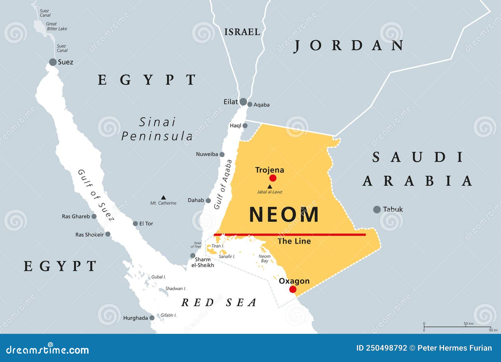 Neom Megacity Project In Saudi Arabia Political Map Stock Illustration ... Neom Megacity Project In Saudi Arabia Political Map Stock Illustration ...