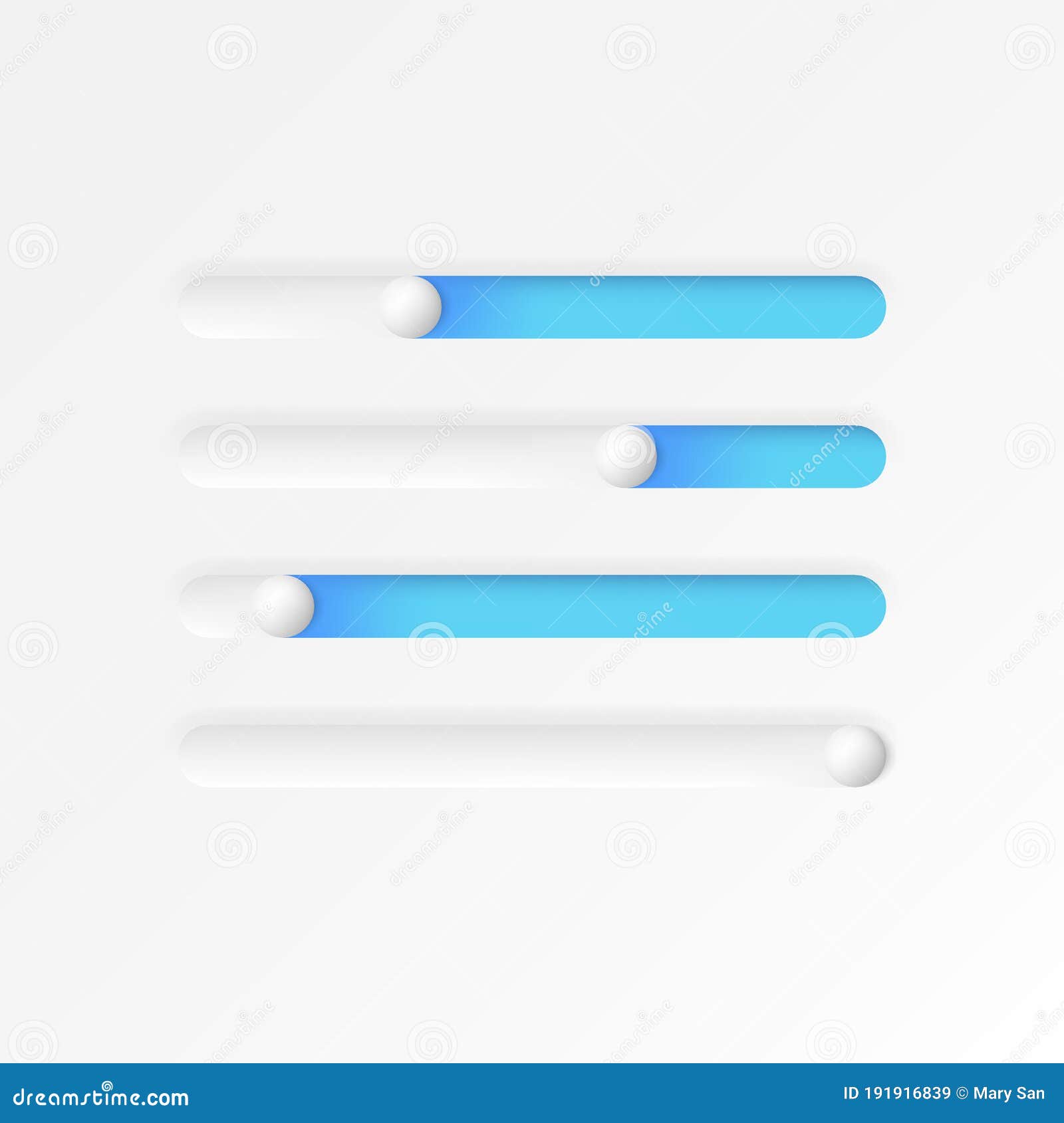 Neomorphic or Neomorphism Style Design Elements, Modern 2020 ...