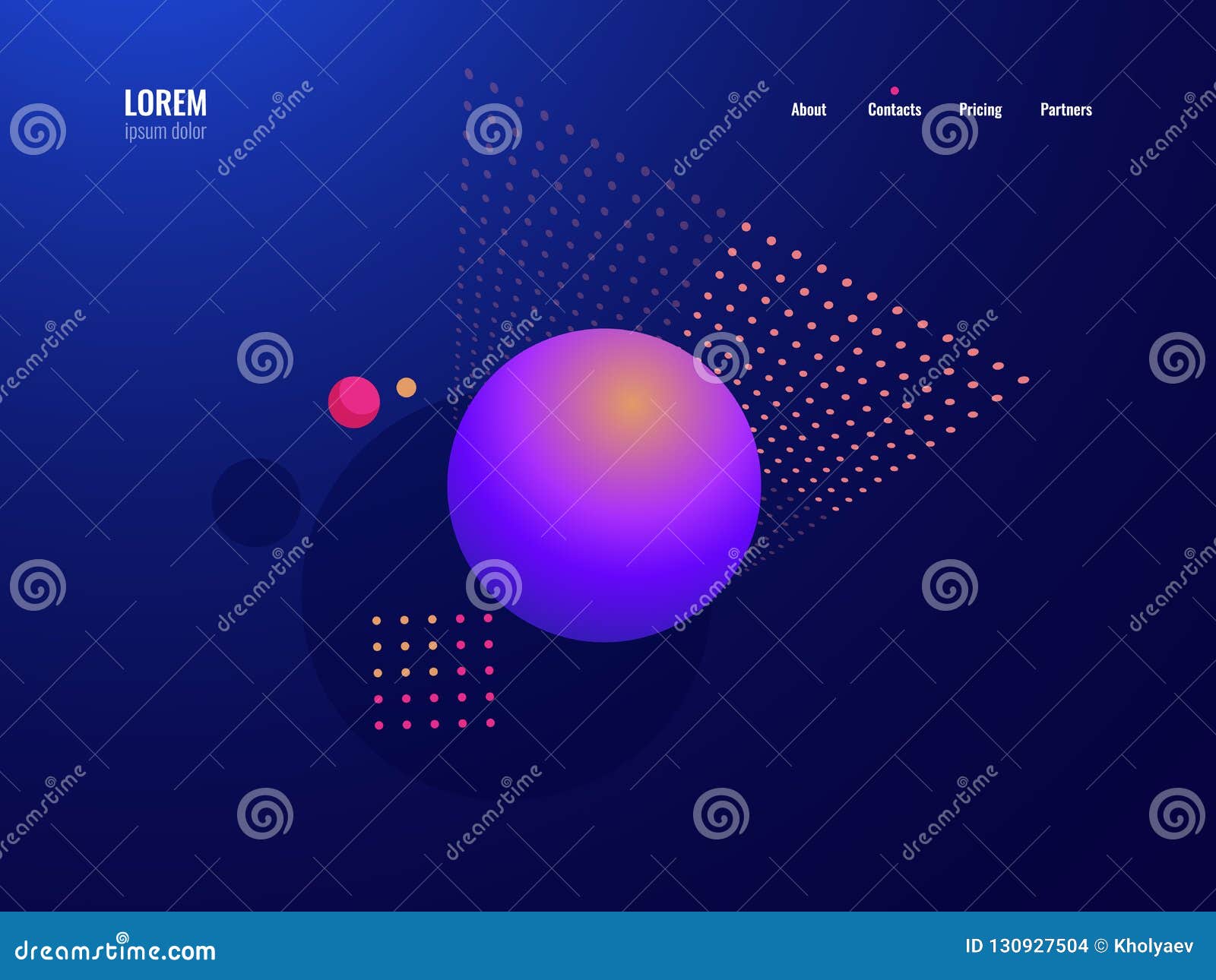 Neon Abstract Banner Background, Geometry Objects Lighting Dark Vector ...