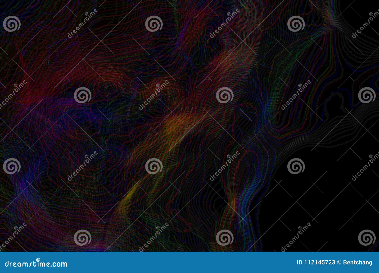 Neon Abstract, Dark & Colorful, Wave & Line. Stock Illustration ...