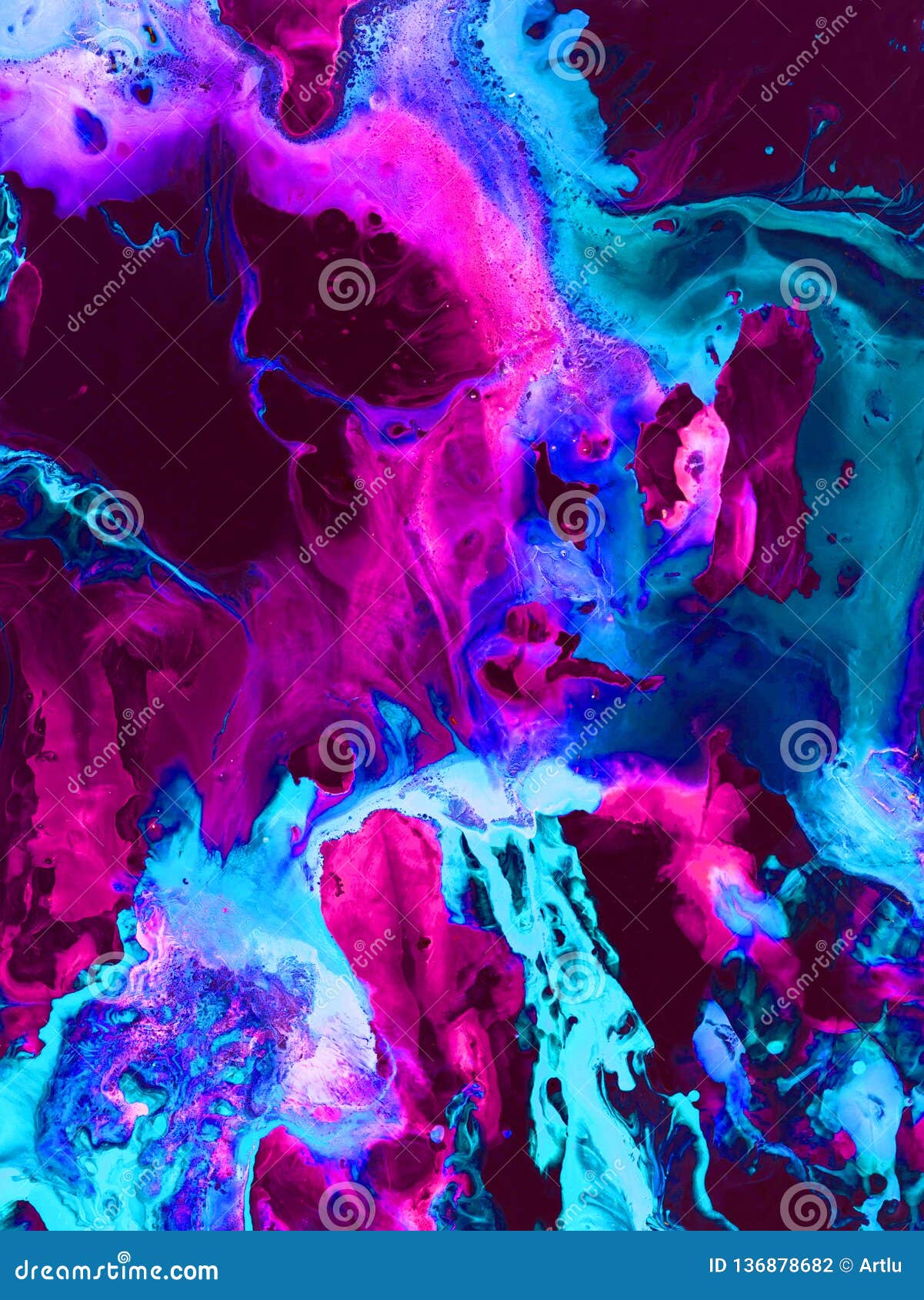 Neon Abstract Hand Painted Background Stock Illustration - Illustration ...