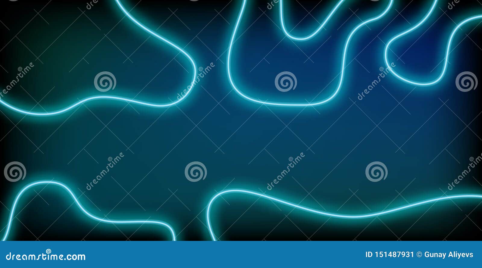 Neon Abstract Line Blue Background Stock Illustration - Illustration of ...