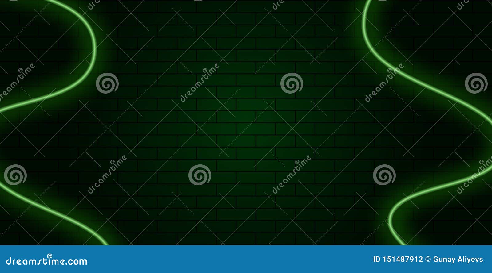Neon Abstract Line Green Background Stock Illustration - Illustration ...