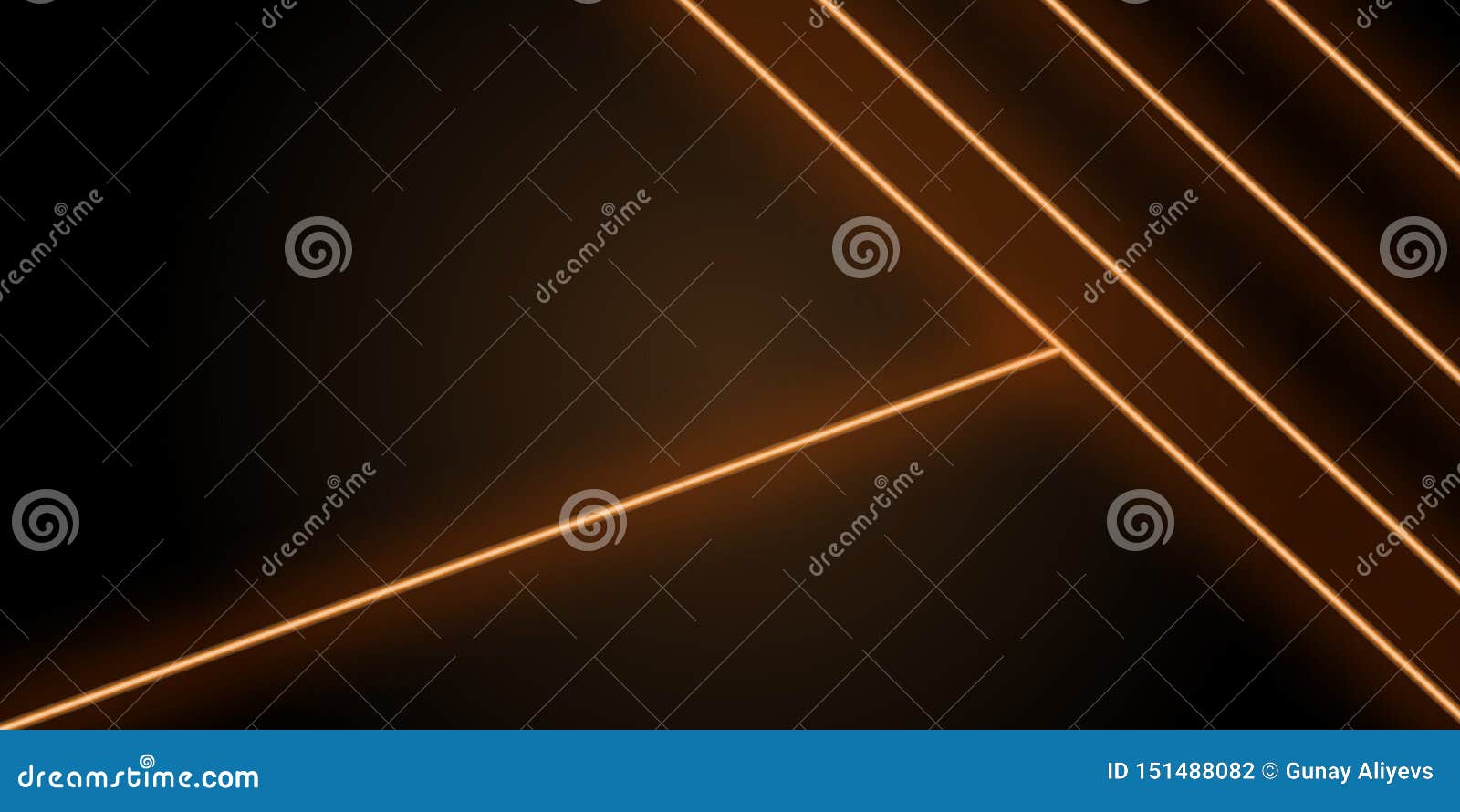 Neon Abstract Line Orange Background Stock Illustration - Illustration ...
