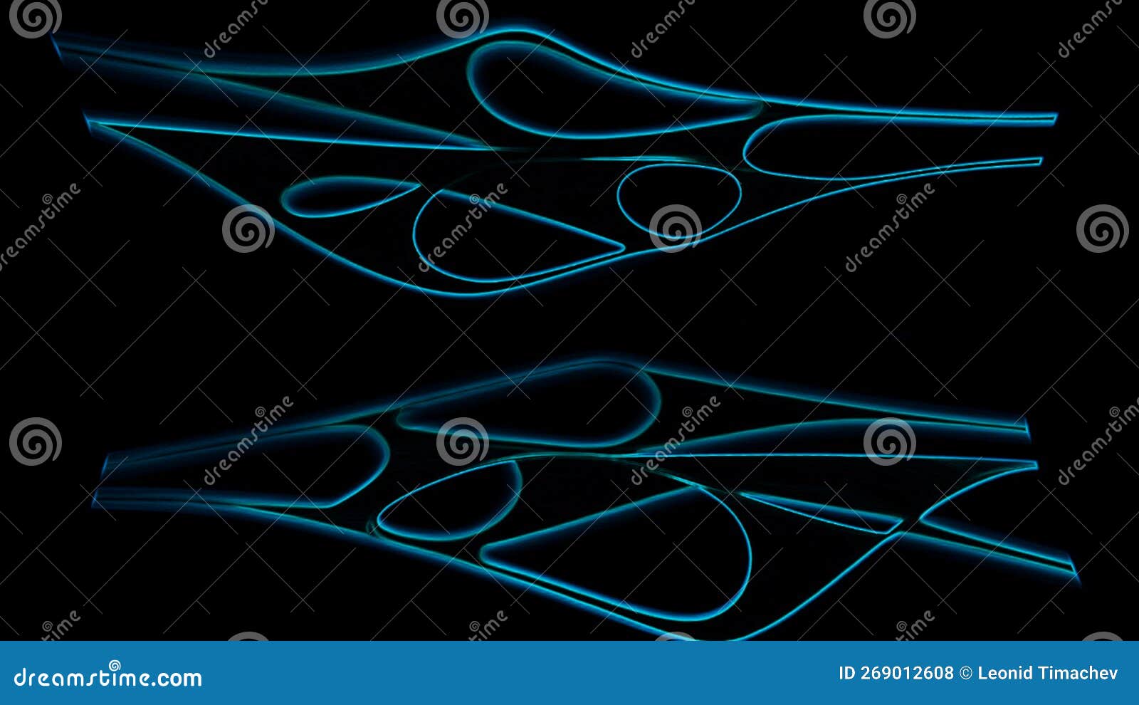 Neon Abstract Lines on a Black Background. Stock Illustration ...