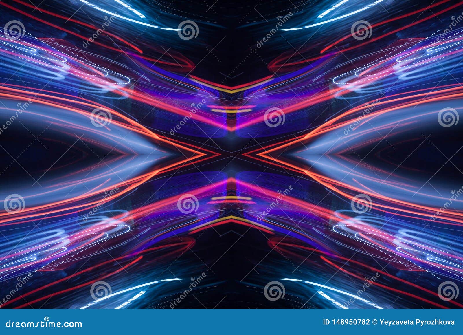 Neon abstract pattern stock illustration. Illustration of futuristic ...
