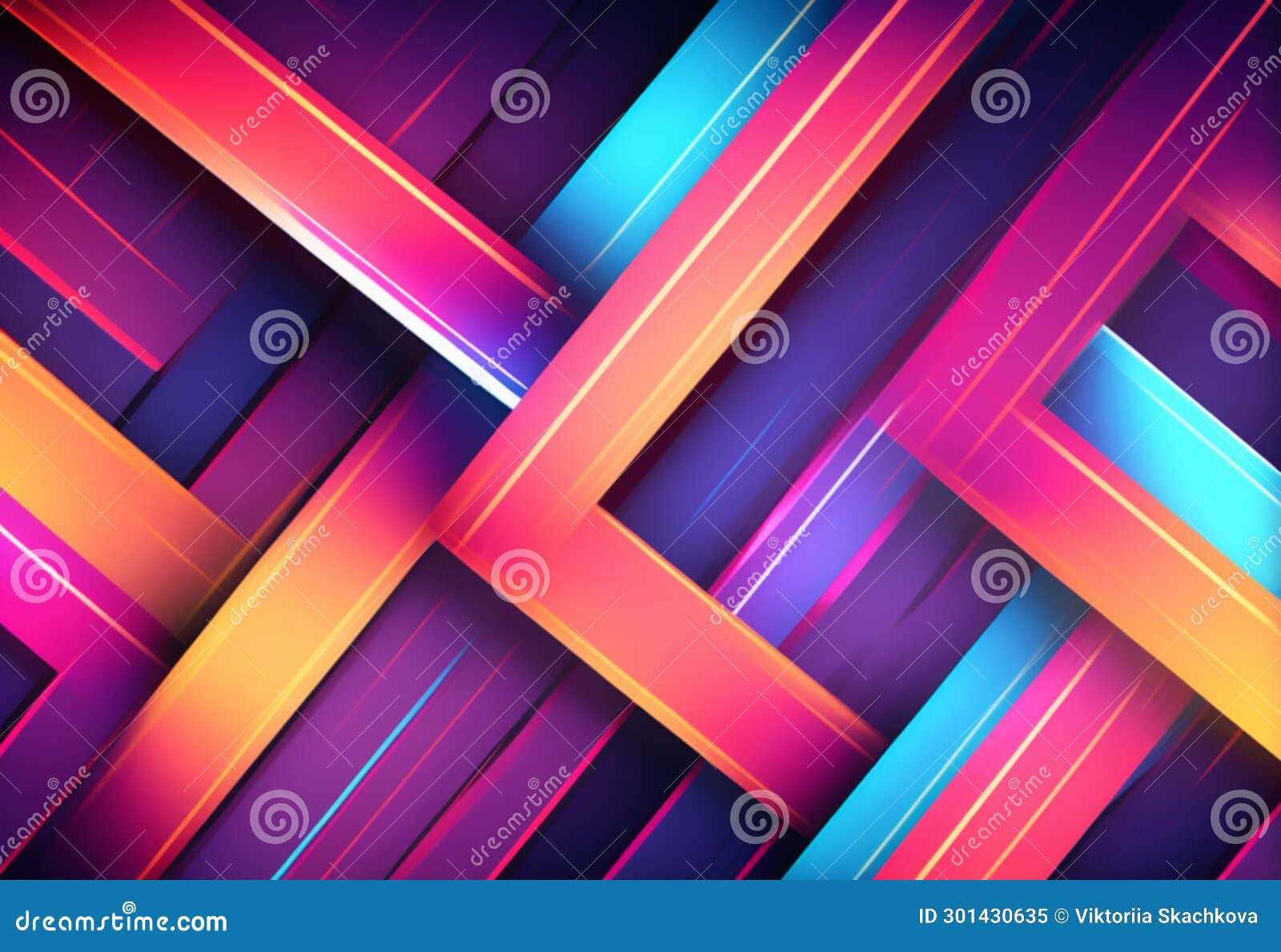 Neon Abstract Texture Background with Geometric Lines, Rectangle Form ...