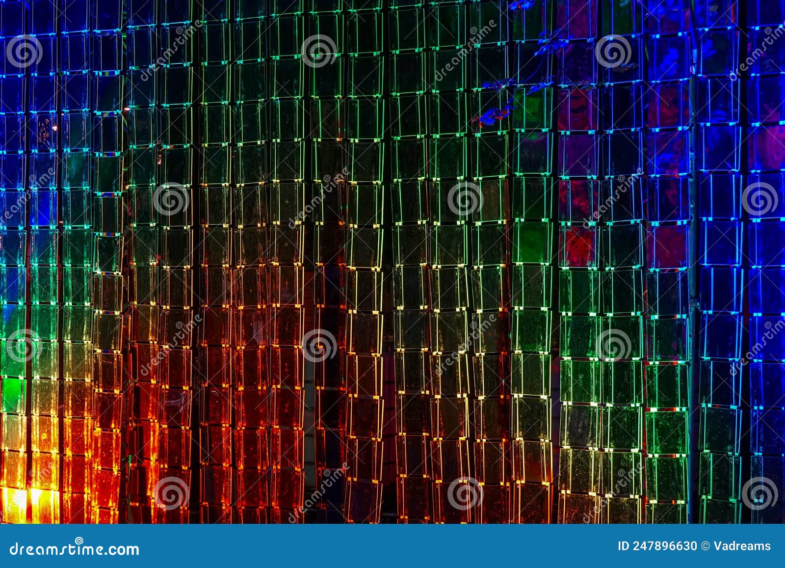 Neon Abstract Texture Background with Geometric Square Form Shapes ...