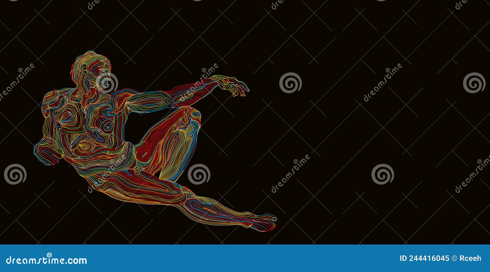 Neon Adam stock vector. Illustration of modern, neon - 244416045