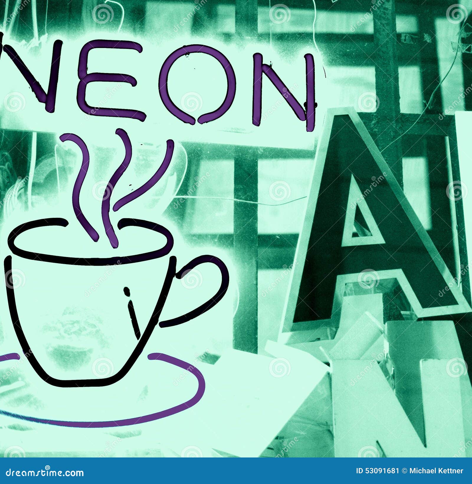 Neon advertising stock image. Image of lighting, light - 53091681