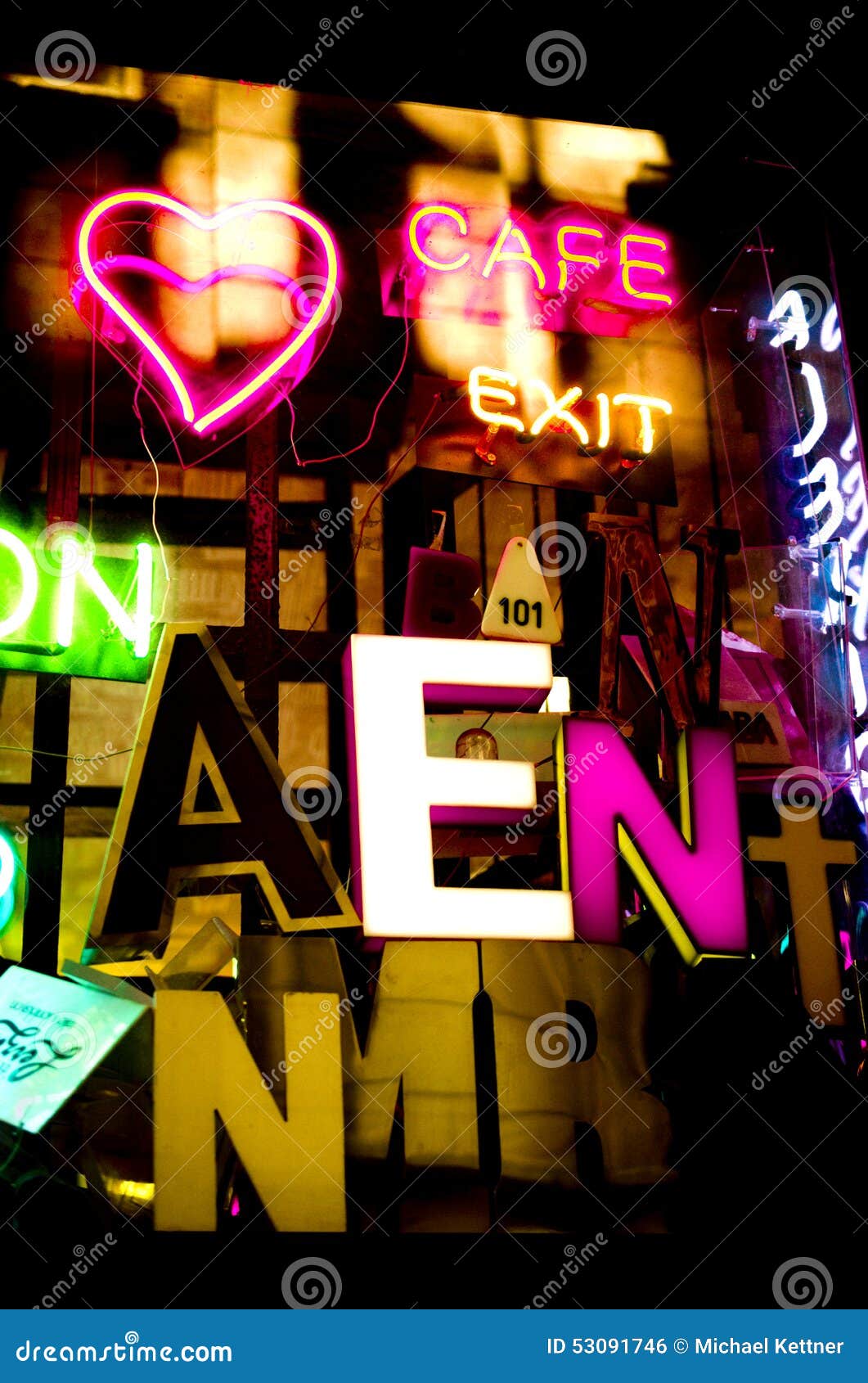 Neon advertising stock photo. Image of light, shop, coffee - 53091746
