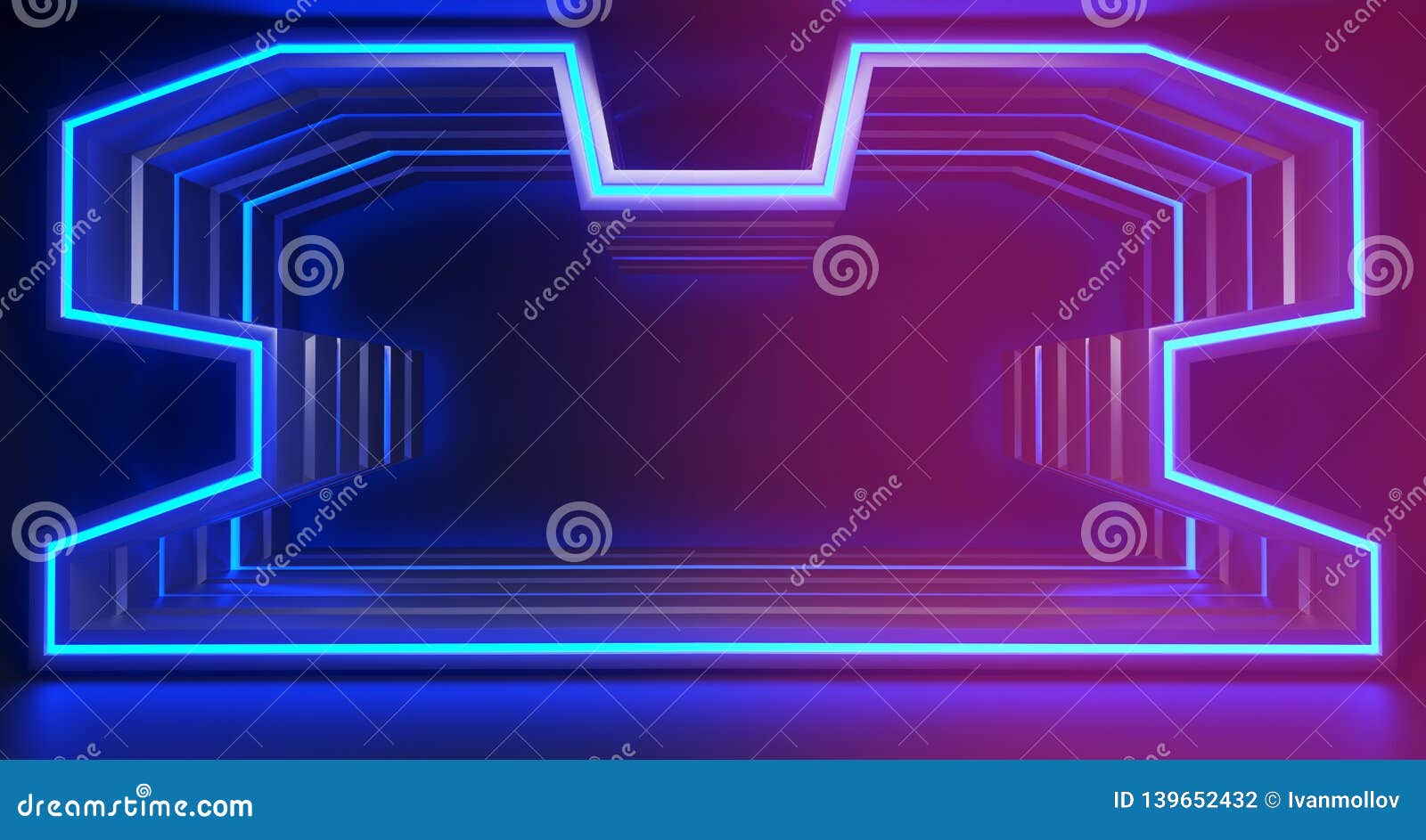 Neon Alien Ship Glowing Purple Blue Dark Empty Sci-Fi Futuristic Ship ... Neon Alien Ship Glowing Purple Blue Dark Empty Sci-Fi Futuristic Ship ...