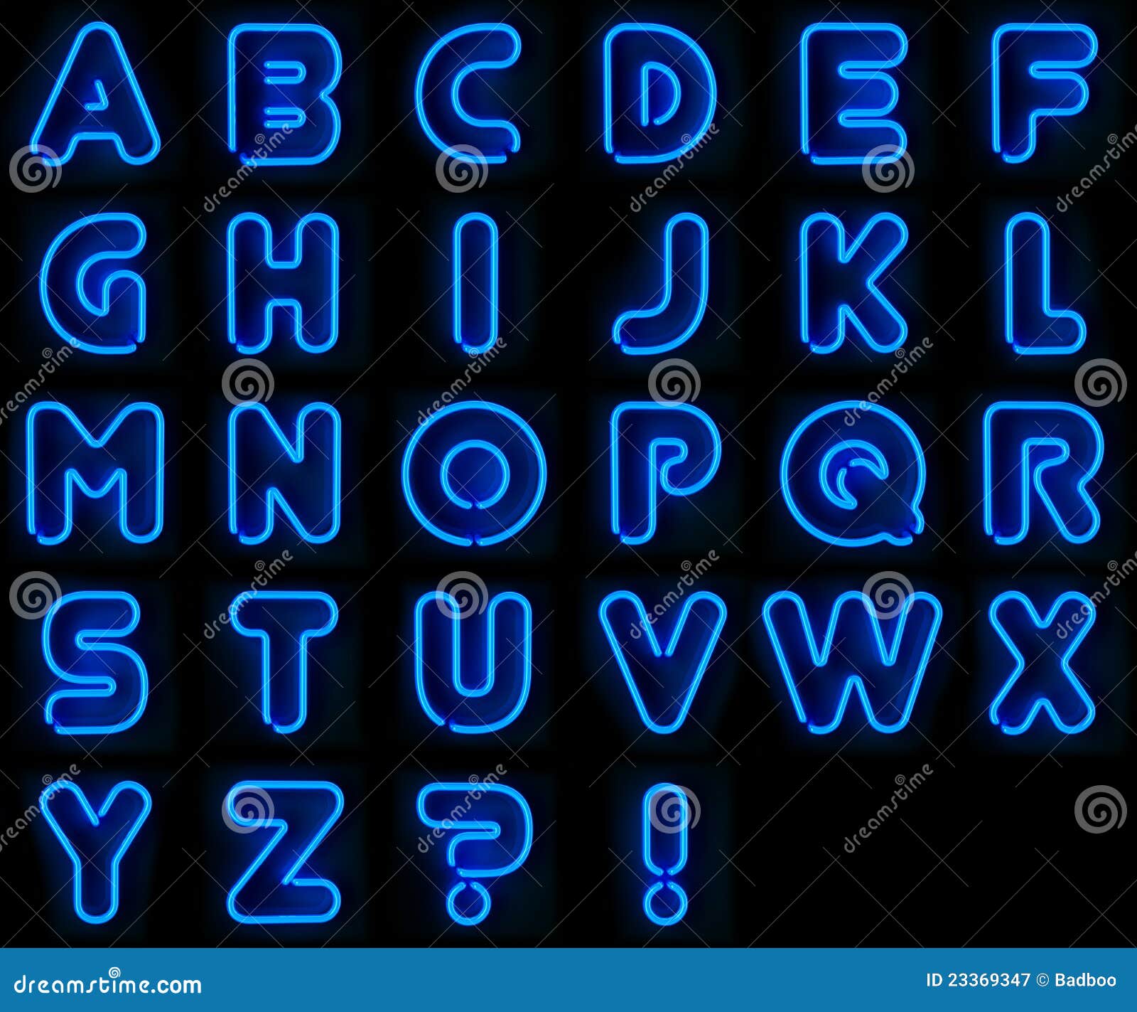 Neon Alphabet Royalty Free Stock Photography - Image: 23369347