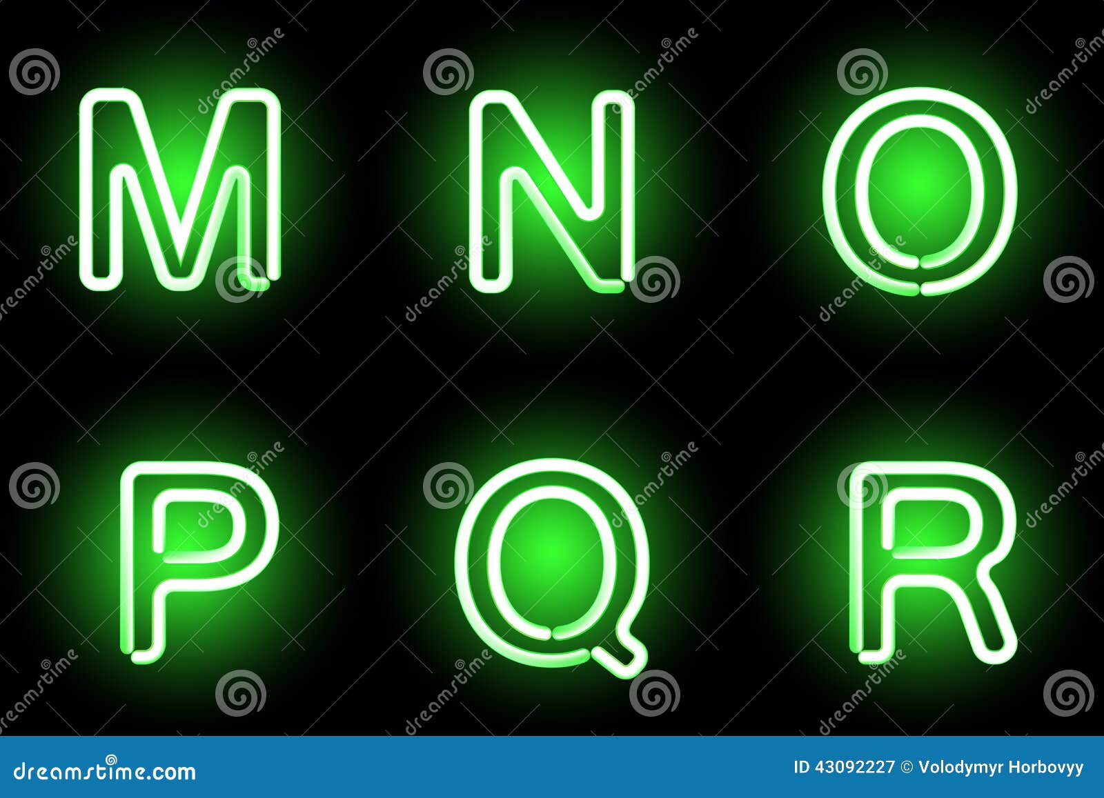 Neon alphabet stock vector. Illustration of sign, color - 43092227