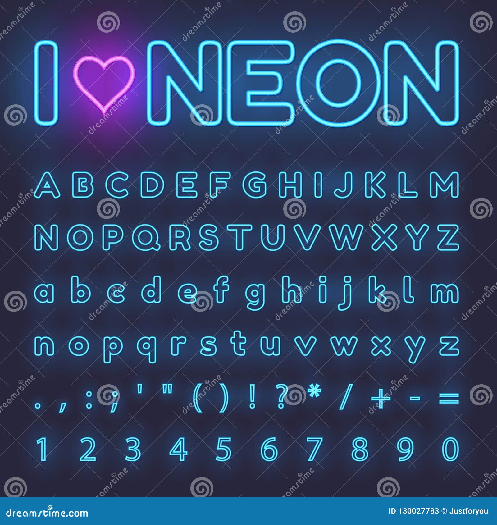 DIY Letters Neon Text Vector. Do It Yourself Neon Sign, Design Template ...