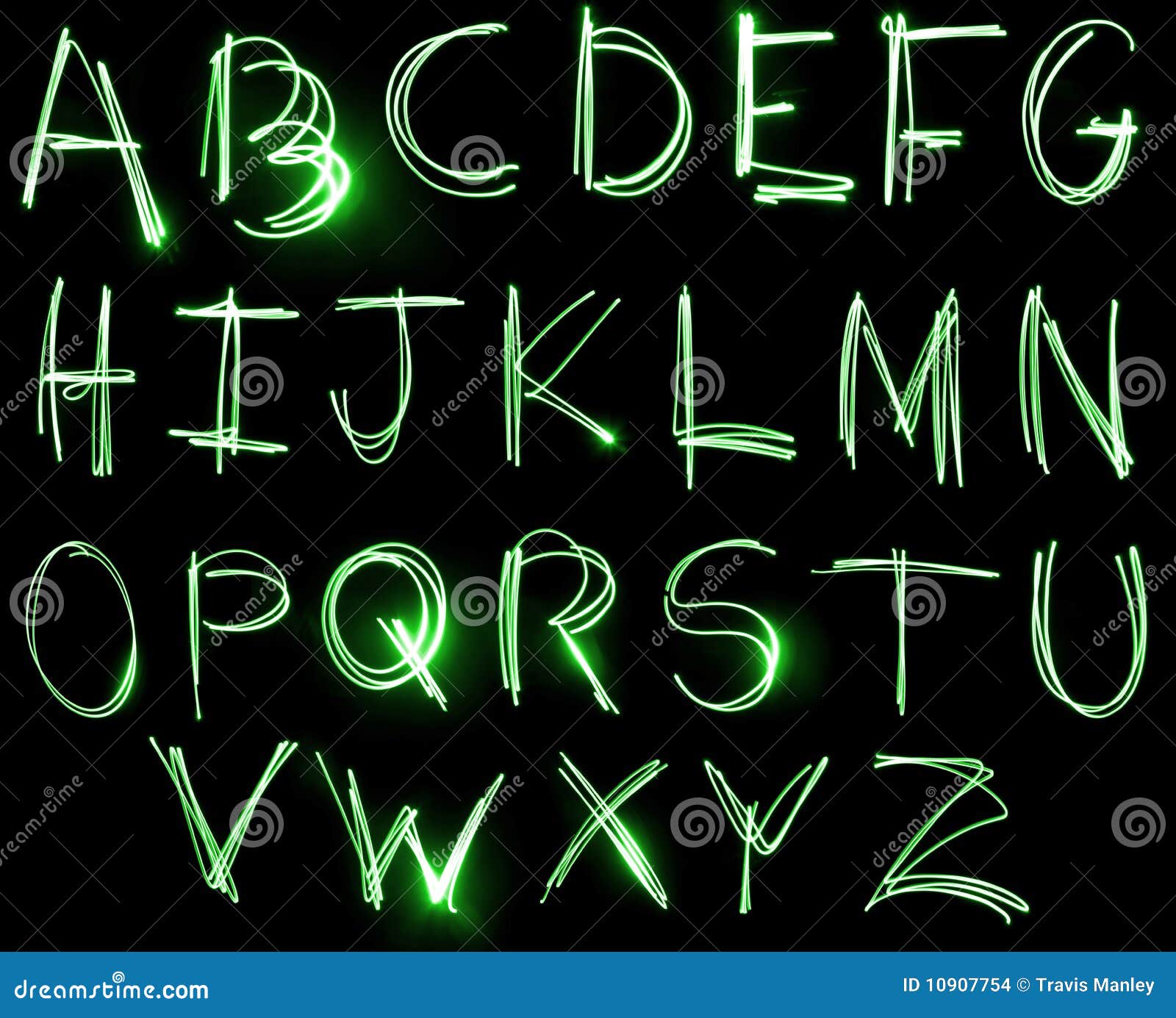 Neon Alphabet set stock illustration. Illustration of typography - 10907754