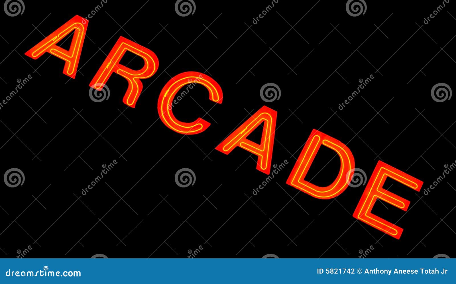Neon Arcade sign stock photo. Image of games, lamp, advertisement - 5821742