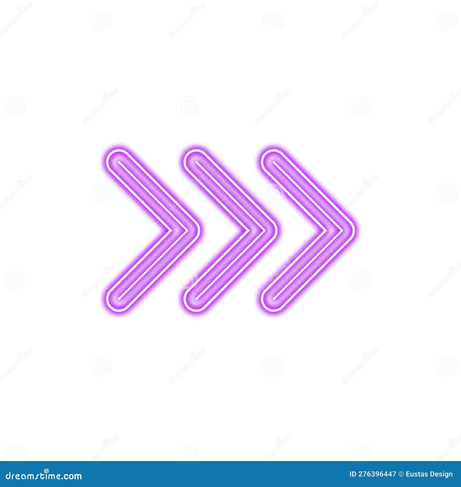 Neon Arrow Shape stock vector. Illustration of glowing - 276396447