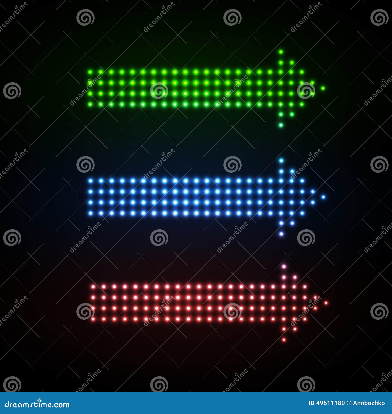 Neon Arrows. Lighting With Bright Design Signs, Glowing Vintage Arrow ...