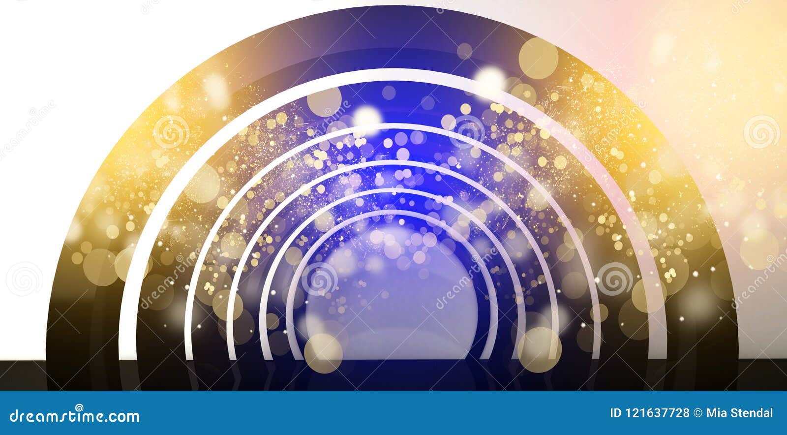 Neon Background. Arch 3D Rendering Royalty-Free Stock Image ...