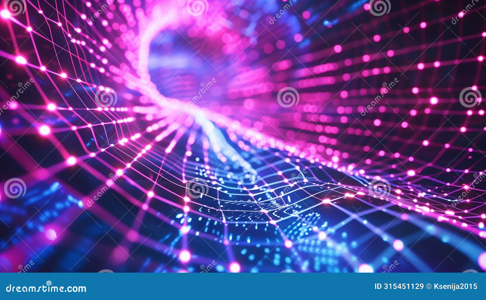 Neon Background Big Data Visualization Futuristic Technology Motion ...