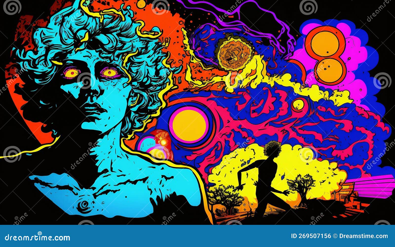 Neon Background, Comics, Prints, Abstract Background Stock Illustration ...