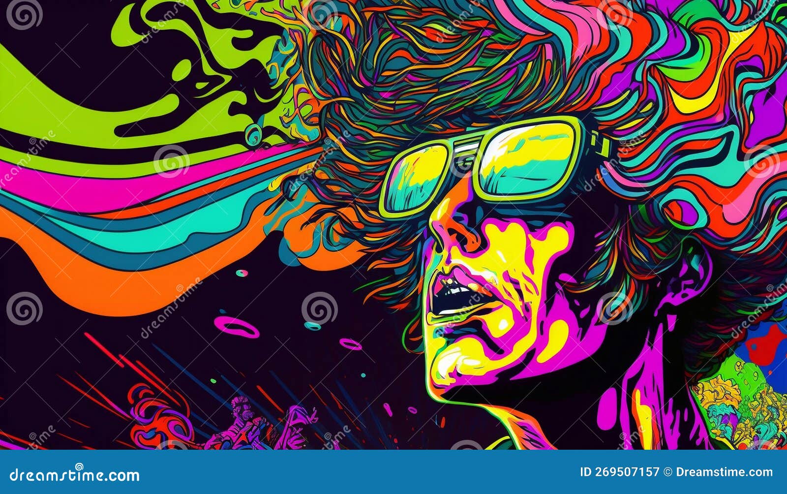 Neon Background, Comics, Prints, Abstract Background Stock Illustration ...