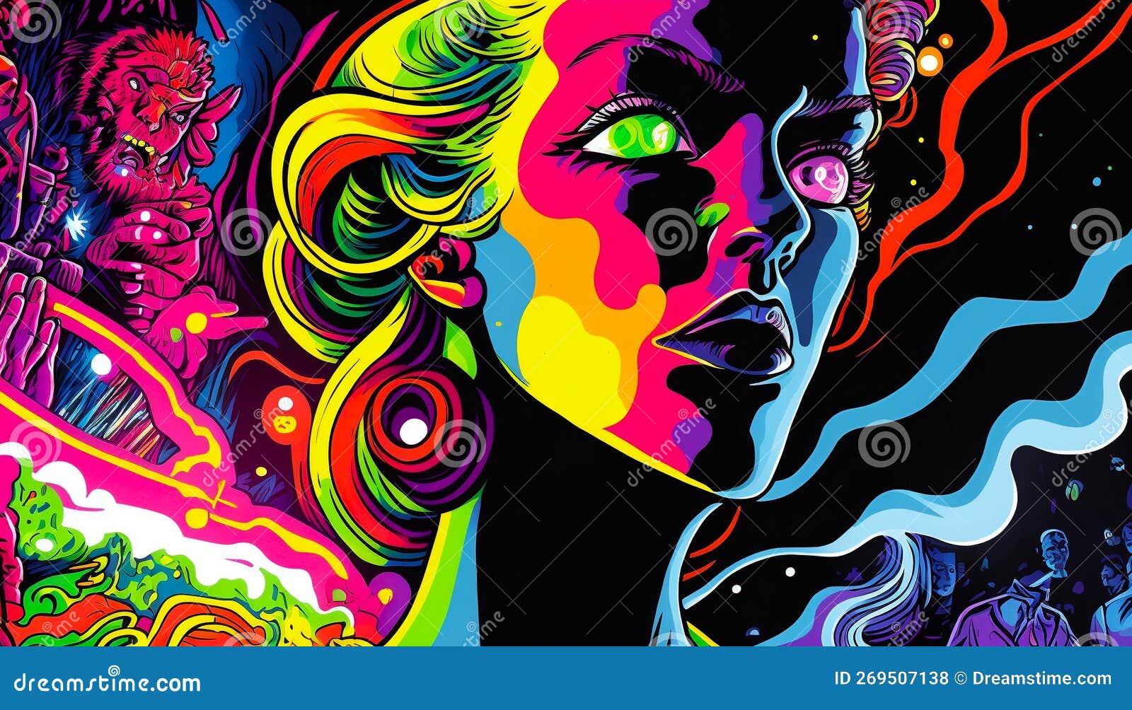 Neon Background, Comics, Prints, Abstract Background Stock Illustration ...