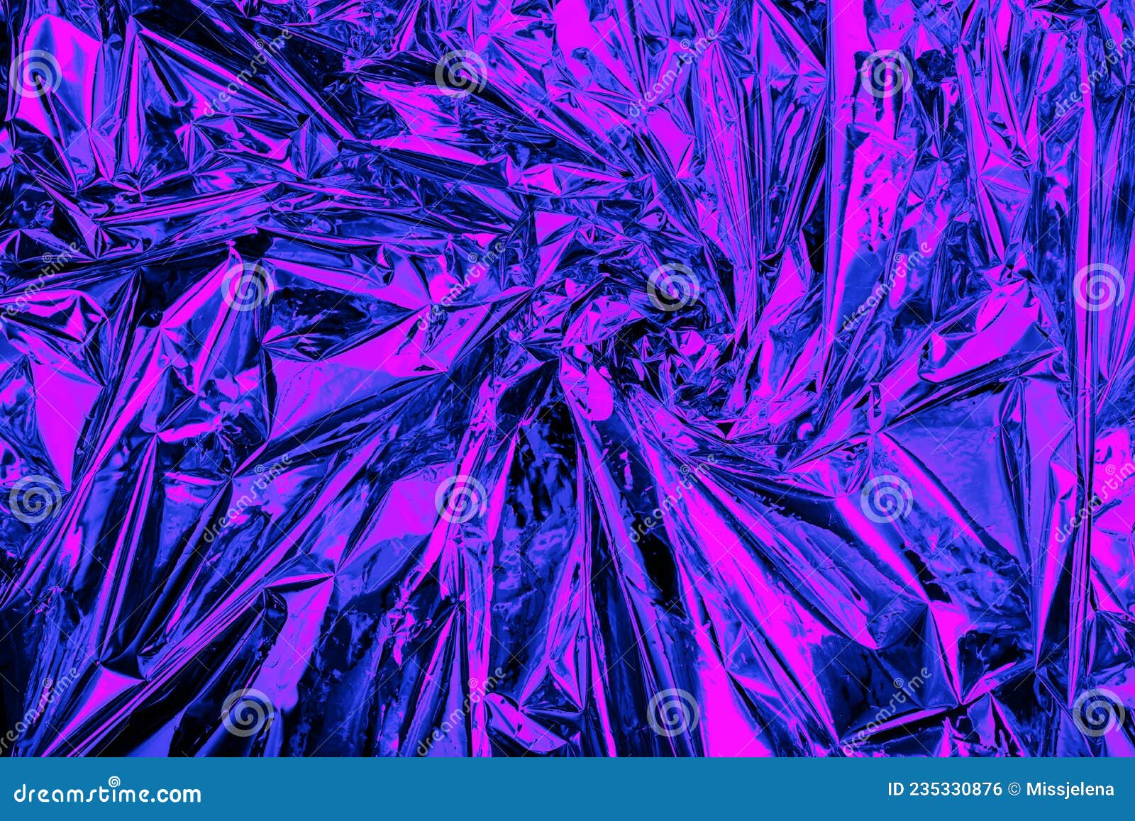 Neon Background Foil with Purple and Blue Light. Psychedelic Abstract ...