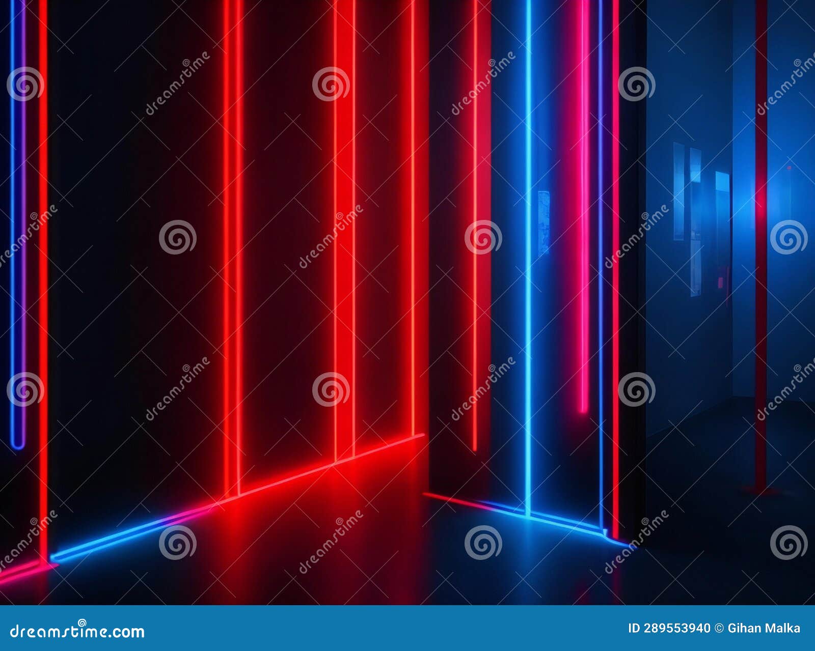 Neon Background Red and Blue Lines Abstract Textures Stock Illustration ...
