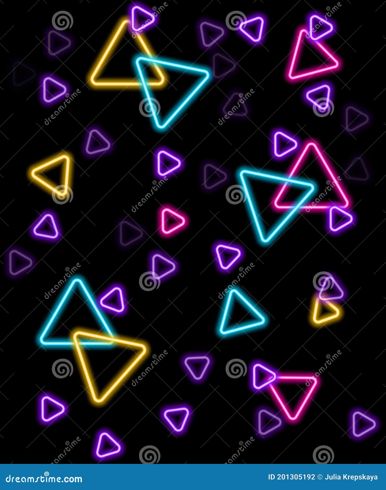 Neon triangles background stock vector. Illustration of fashion - 201305192
