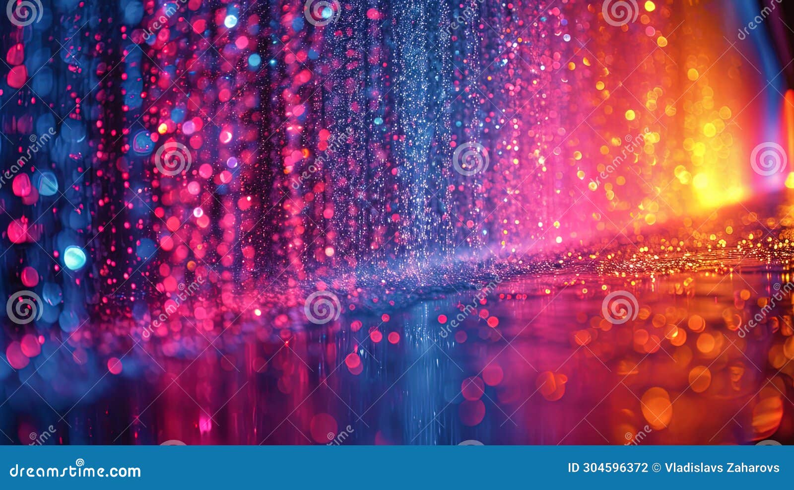 Neon Background, Where Luminous Colored Drops Give the Impression of ...