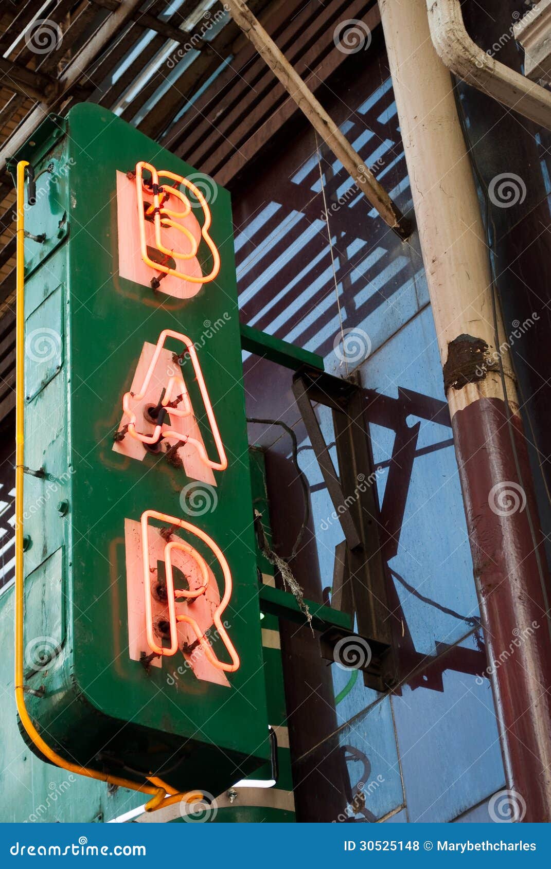Neon Bar Sign stock photo. Image of sign, scene, neon - 30525148