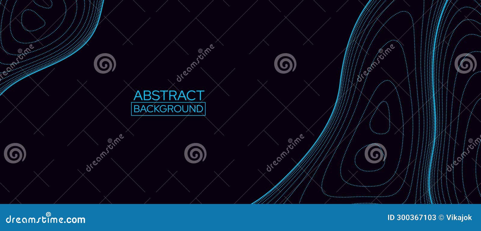 Neon Blue Abstract Line Background. Topographic Contour Map Concept ...