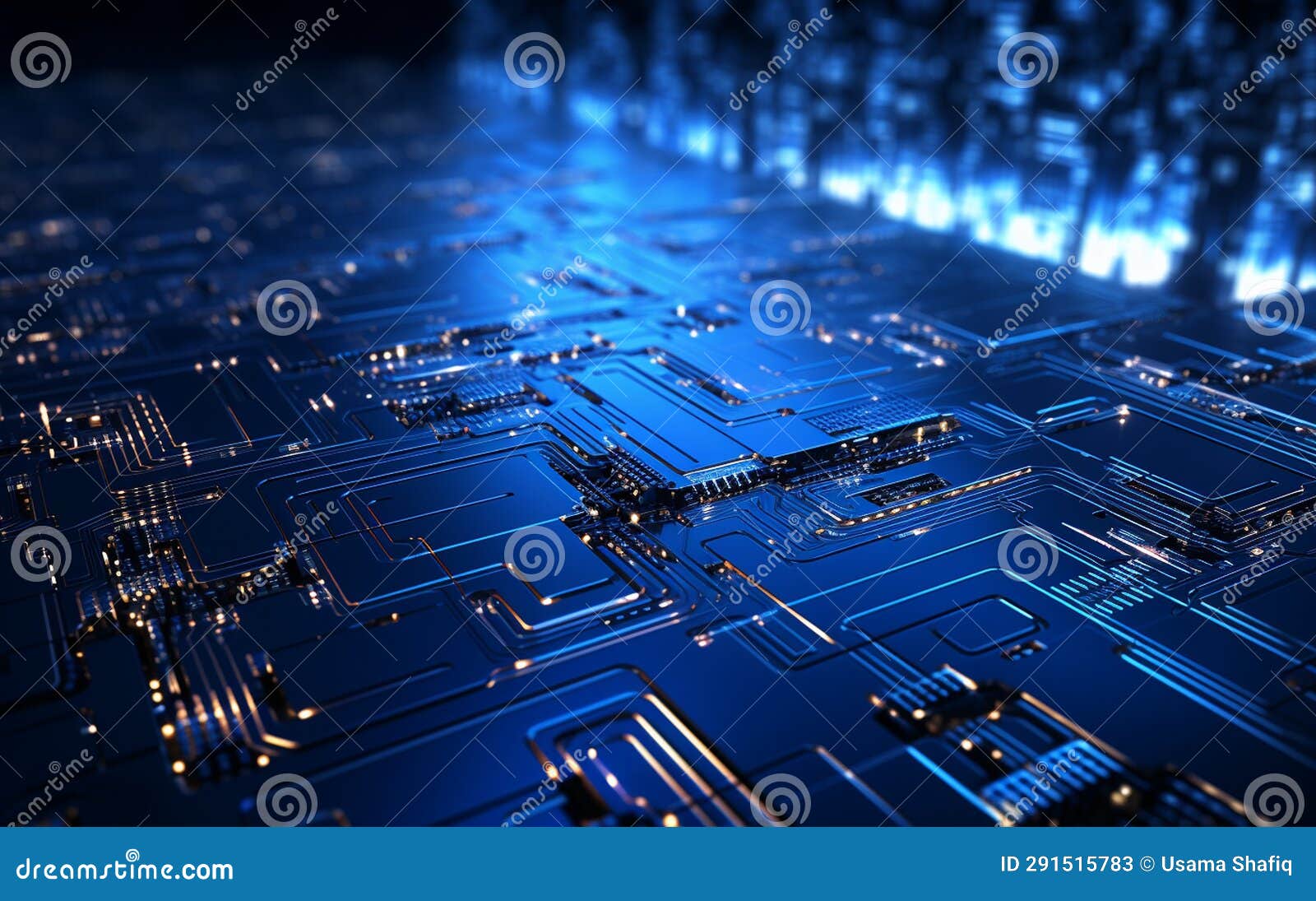 Neon Blue AI Network Coding for Cyber Image Tech. Generative AI Stock ...