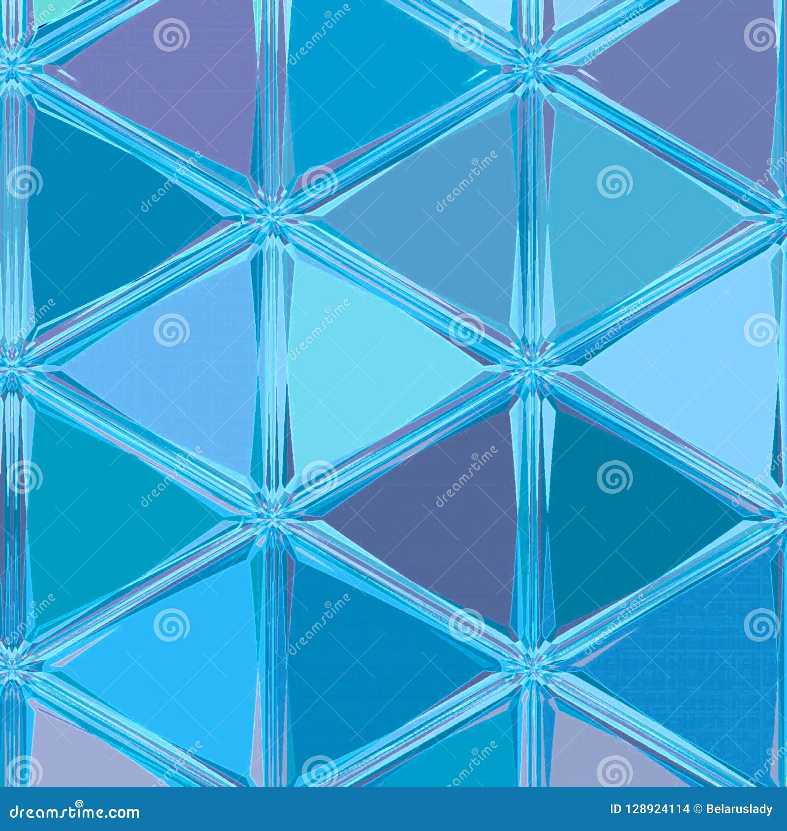 Neon Blue Continuous Triangles Background Stock Illustration ...