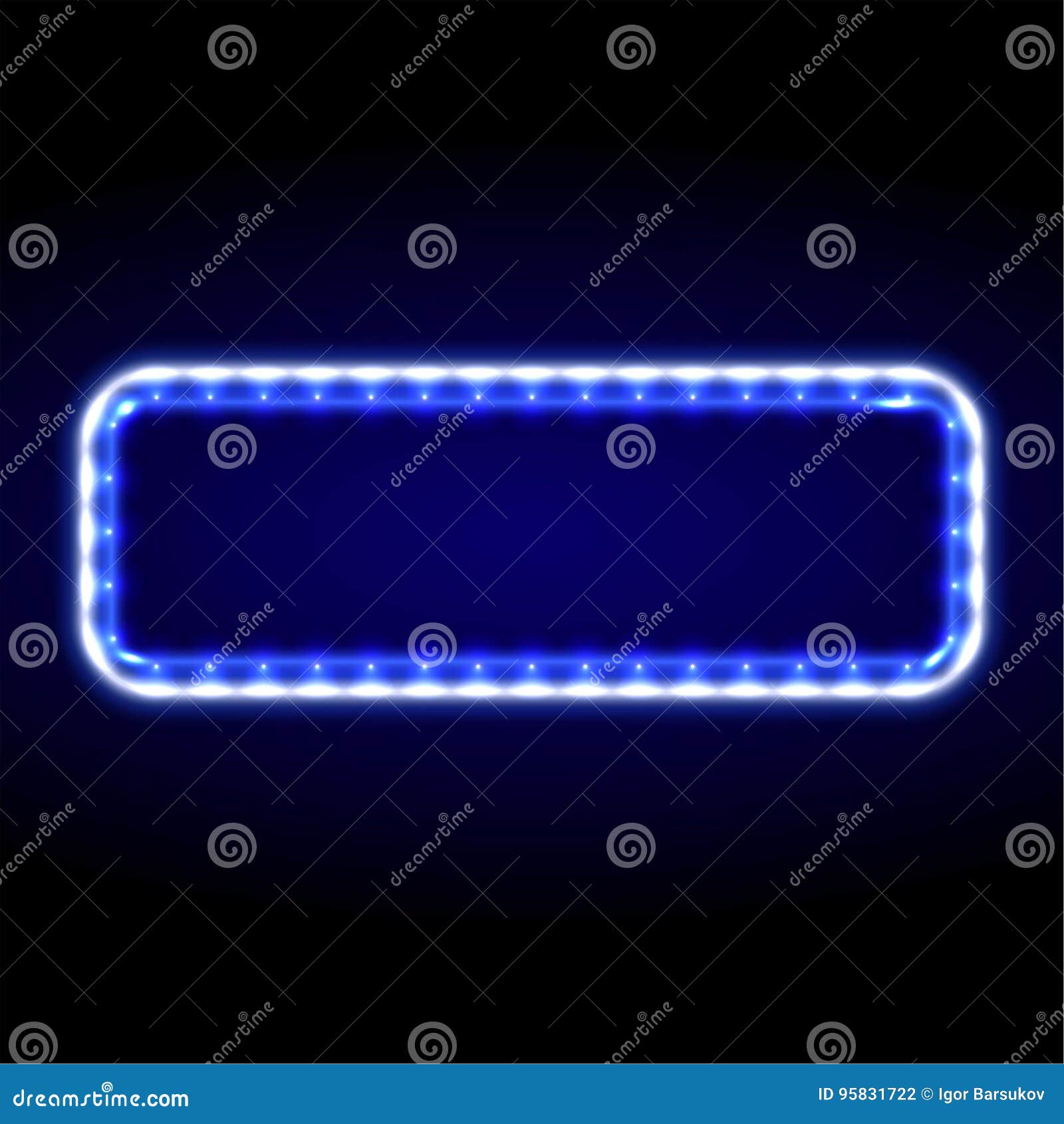 The neon blue stock vector. Illustration of energy, border - 95831722