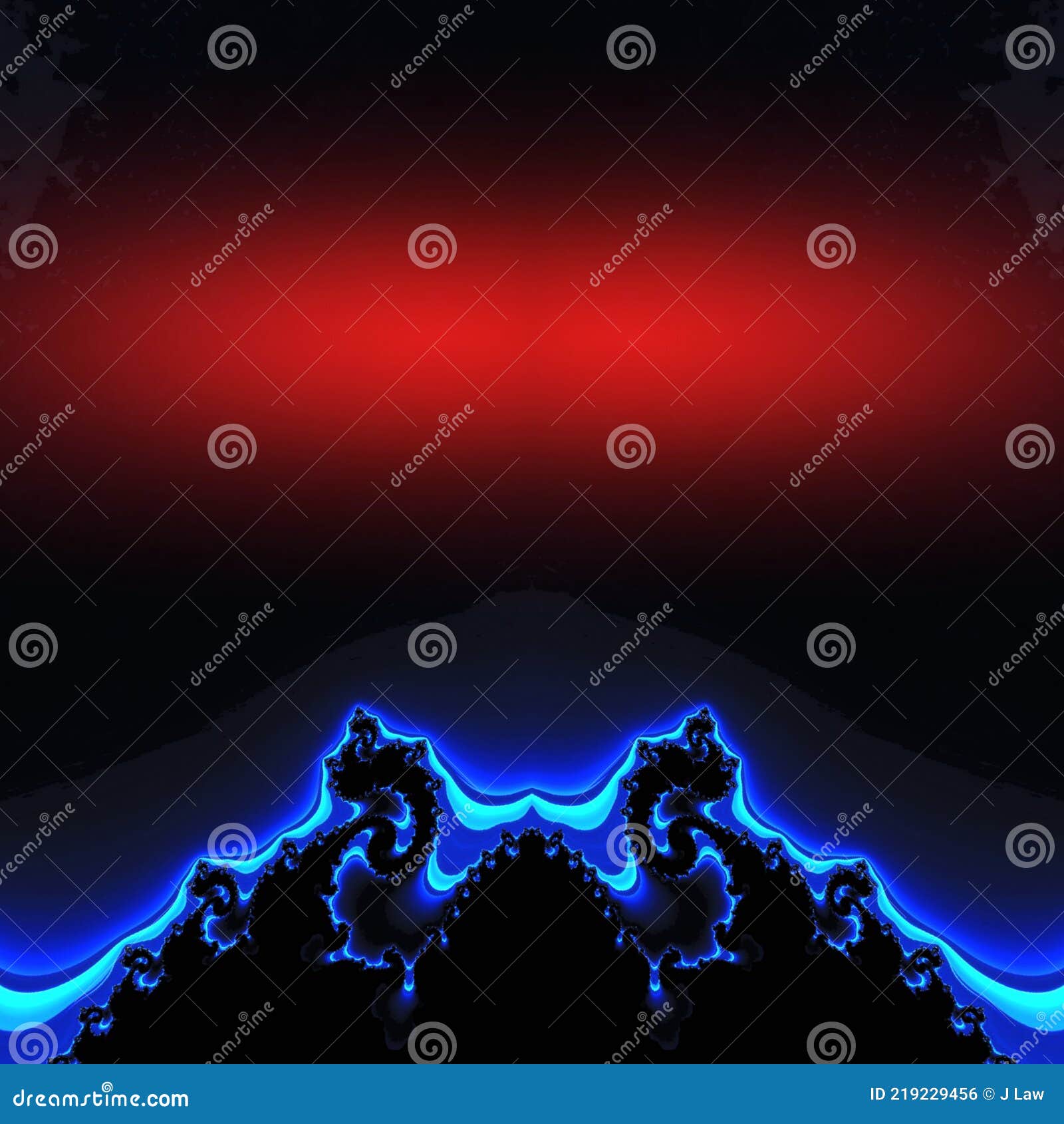 Blue ice and red sky stock illustration. Illustration of bright - 219229456