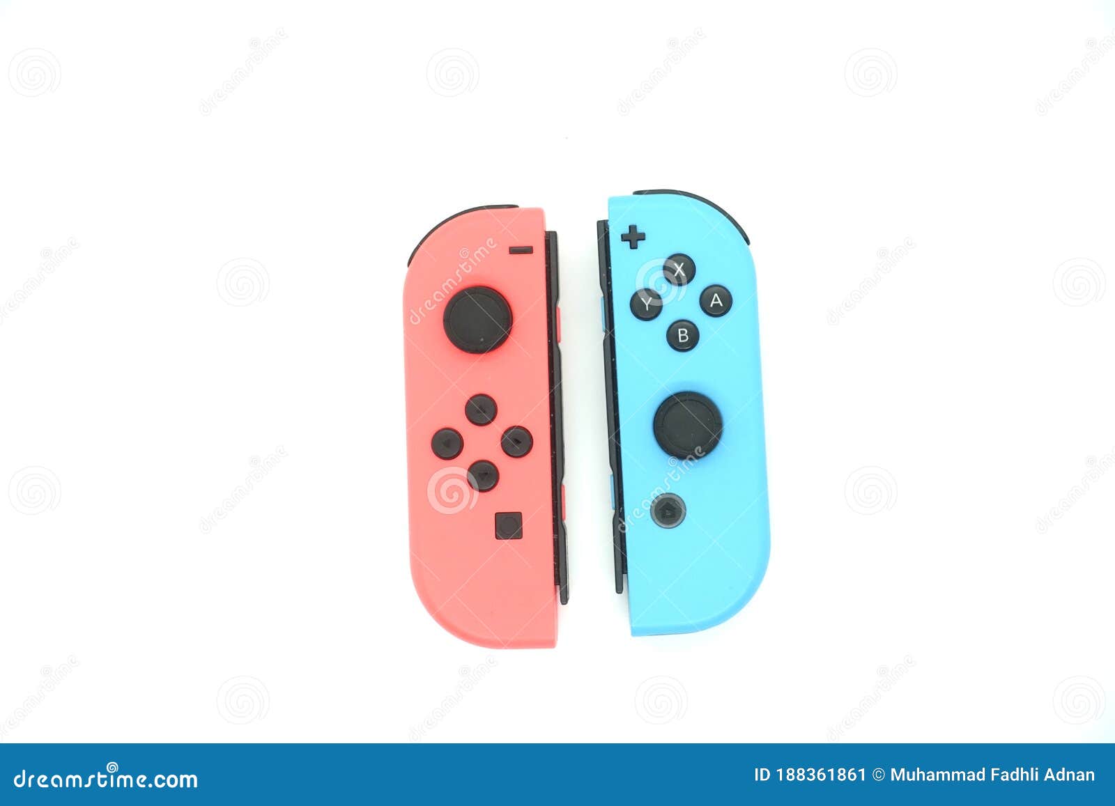A Neon Blue and Neon Red Nintendo Switch Joycon Editorial Photo - Image ...