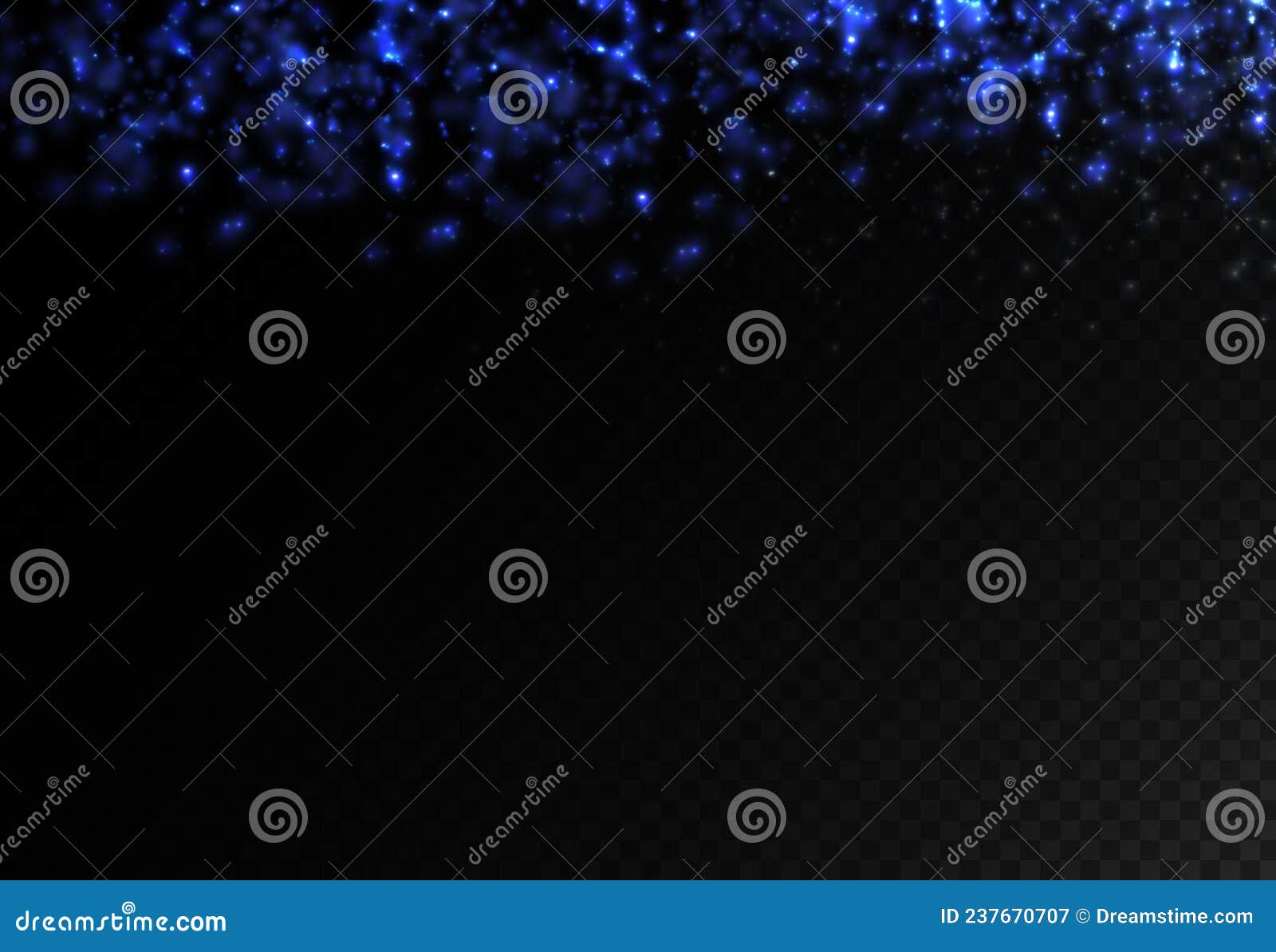 Neon Blue Sparkling Star Dust Trail Light. Stock Vector - Illustration ...
