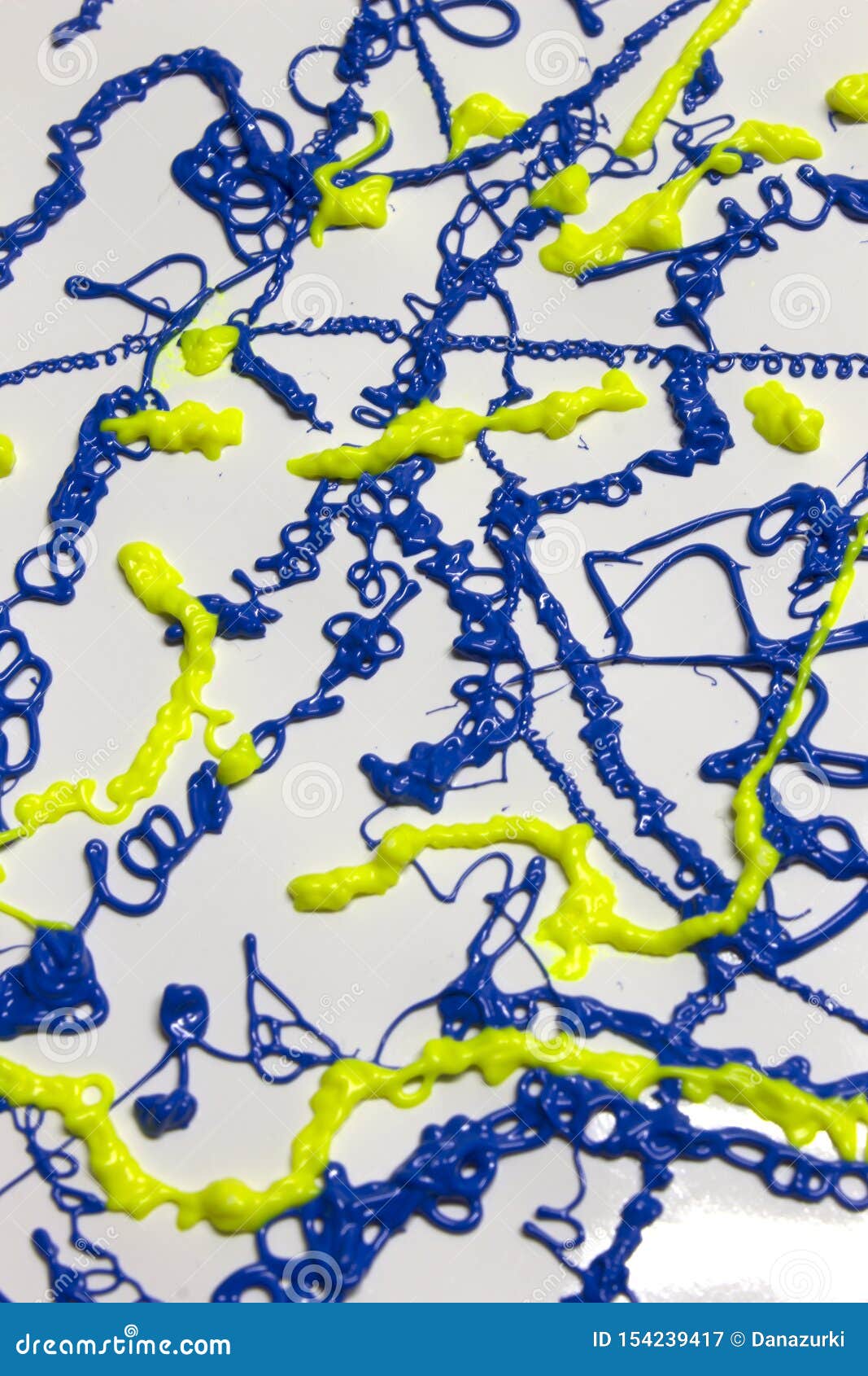Blue and Yellow Paint Splatter on a White Background Stock Image ...