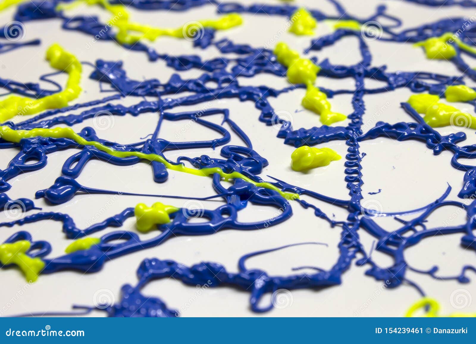 Blue and Yellow Paint Splatter on a White Background Stock Image ...