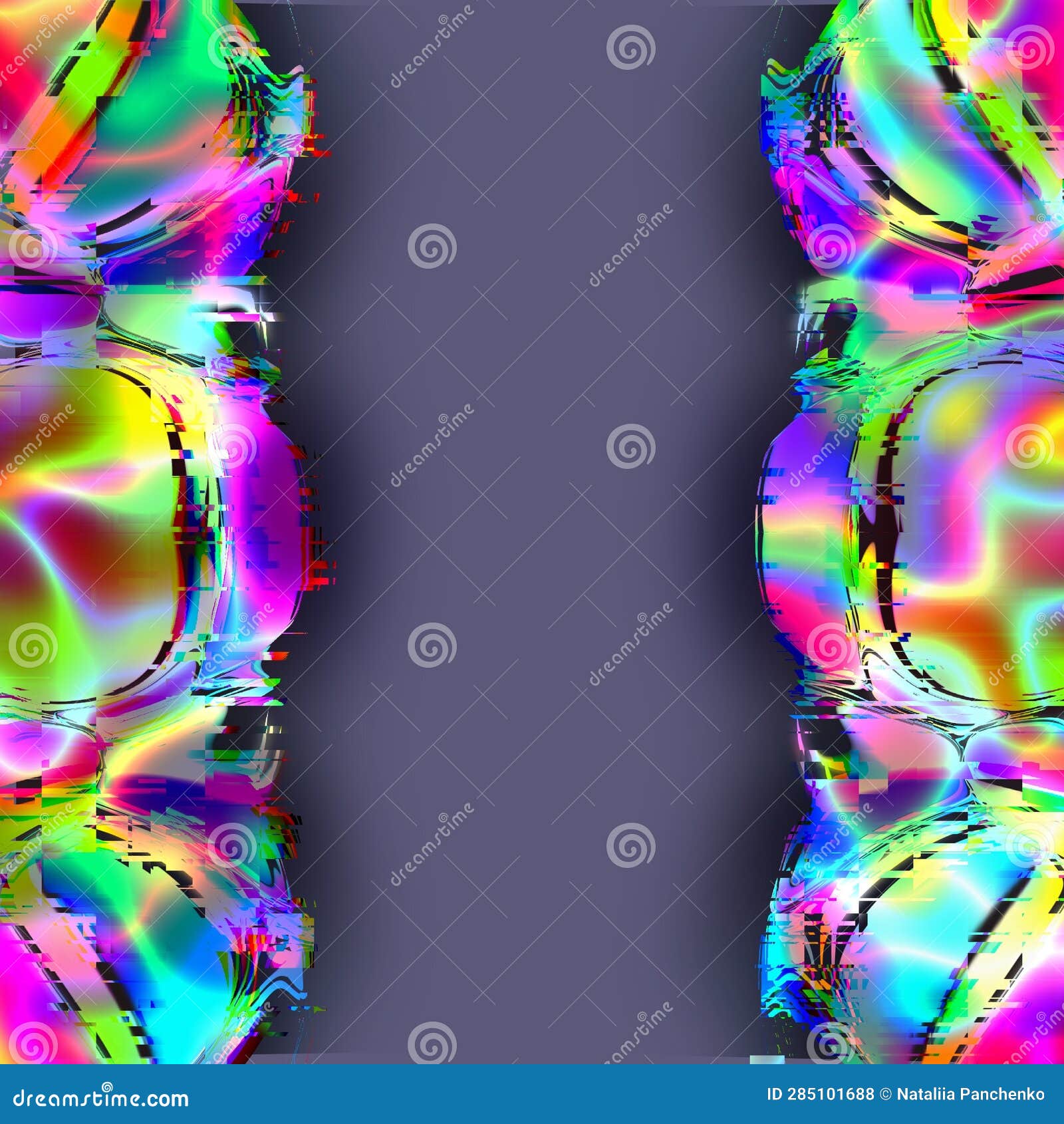 Red Neon Border, Futuristic Square Frame, With Dark Gradient Space ...